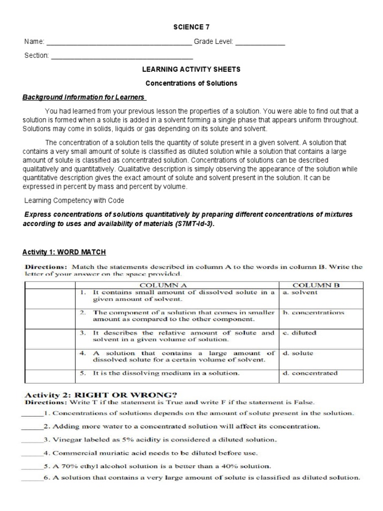 LAS 1st Quarter Science | PDF
