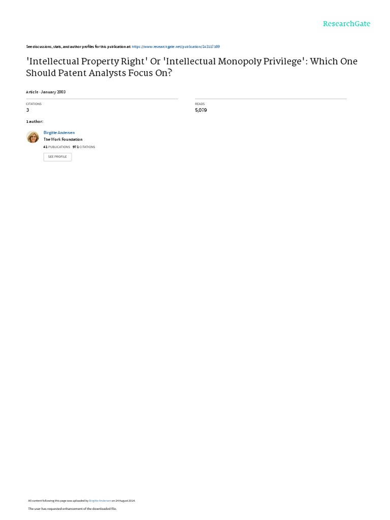 Intellectual Property Right or Intellectual Mon | PDF | Monopoly ...