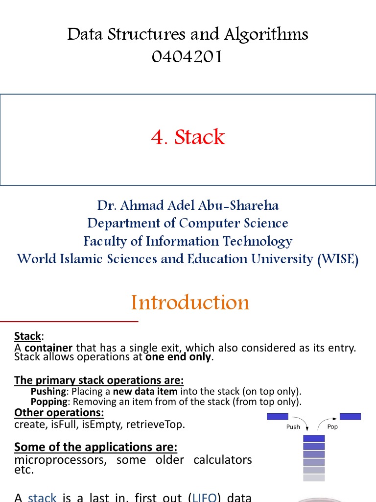 3 Stack | PDF | Software Development | Computer Science