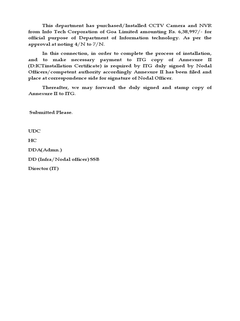 Annexure II | PDF | Office Work | Information And Communications Technology