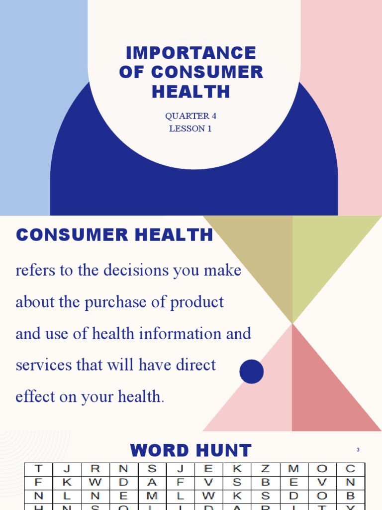 Importance of Consumer Health | PDF | Over The Counter Drug ...