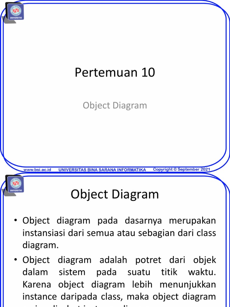 Pertemuan 10: Object Diagram | PDF