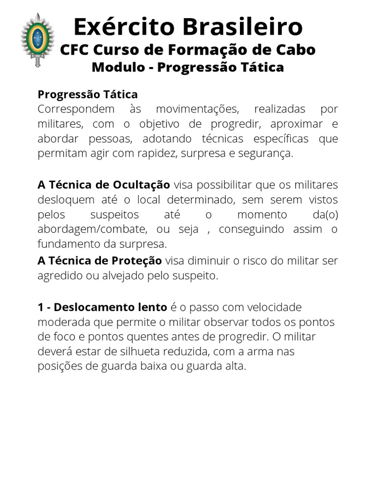 Curso de Formacao de Cabo EB | PDF | Exército