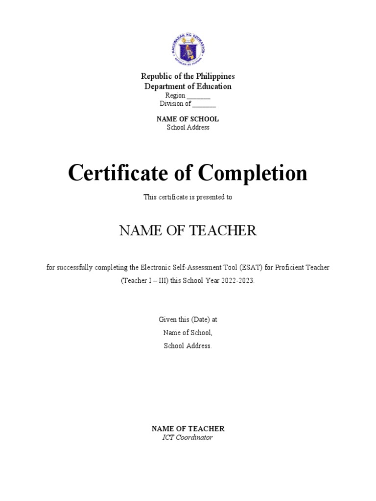 ESAT Certification | PDF