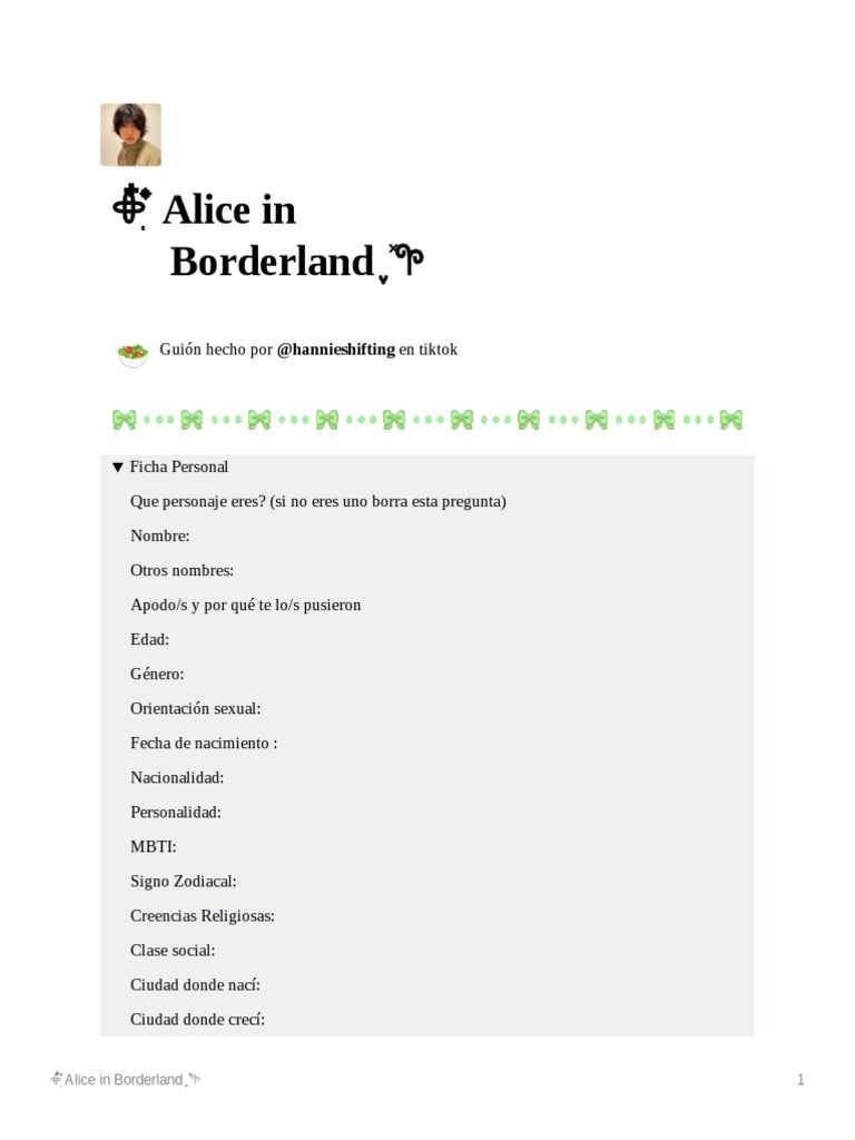 Alice in Borderland | PDF