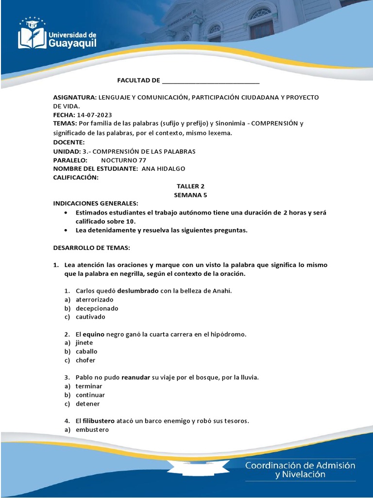 Taller U3 Clase 3 S5corregido | PDF