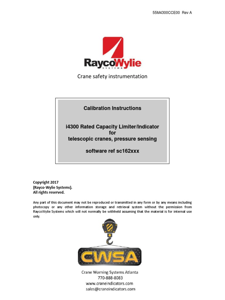 I4300 LMI Calibration Manual | PDF | Calibration | Crane (Machine)