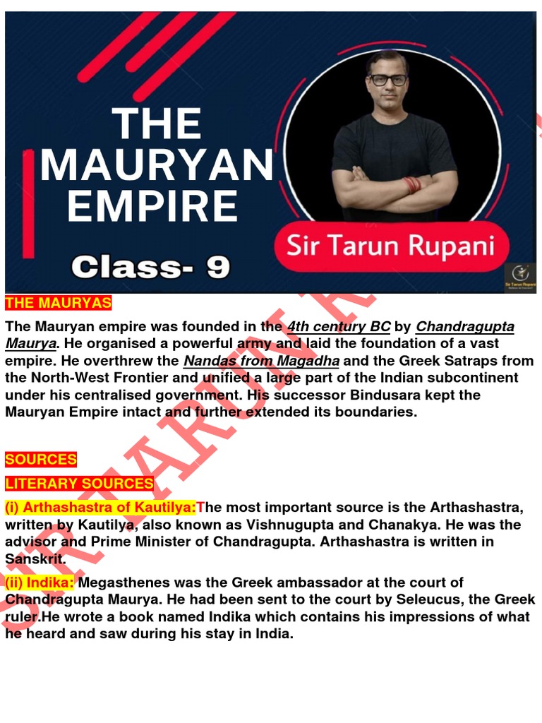 Mauryan Empire: History & Administration | PDF