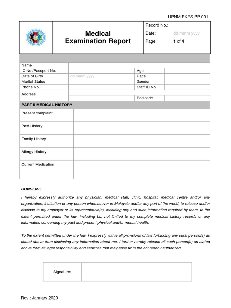 Physical Examination Report Summary | PDF | Heart | Medical Specialties