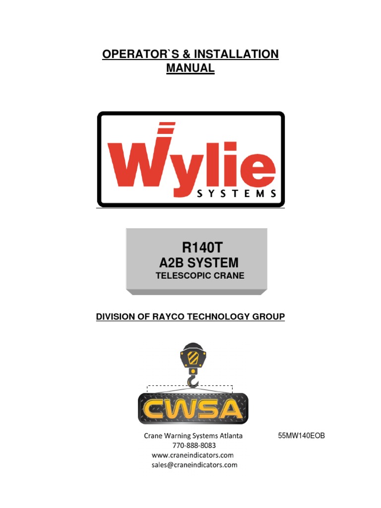 R140 ATB For Hyd. Crane Manual | PDF | Switch | Crane (Machine)
