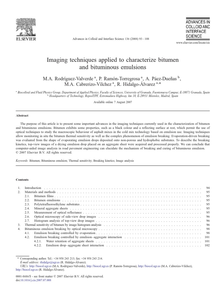 Imaging Techniques Applied To Characterize Bitumen and Bituminous ...