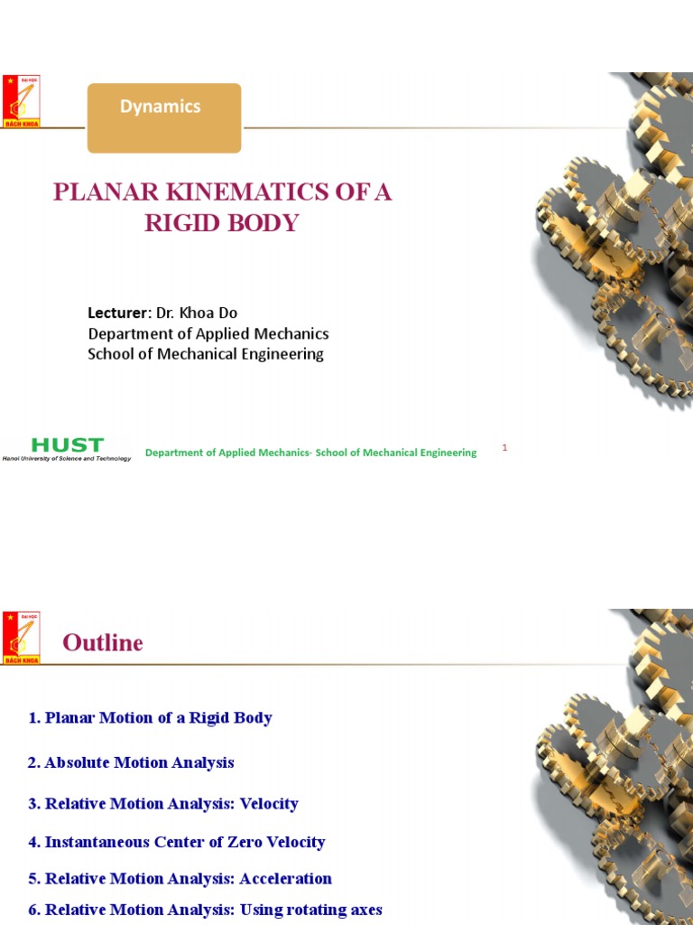 Module 5 Planar Kinematics of A Rigid Body | PDF | Rotation Around A Fixed Axis | Kinematics