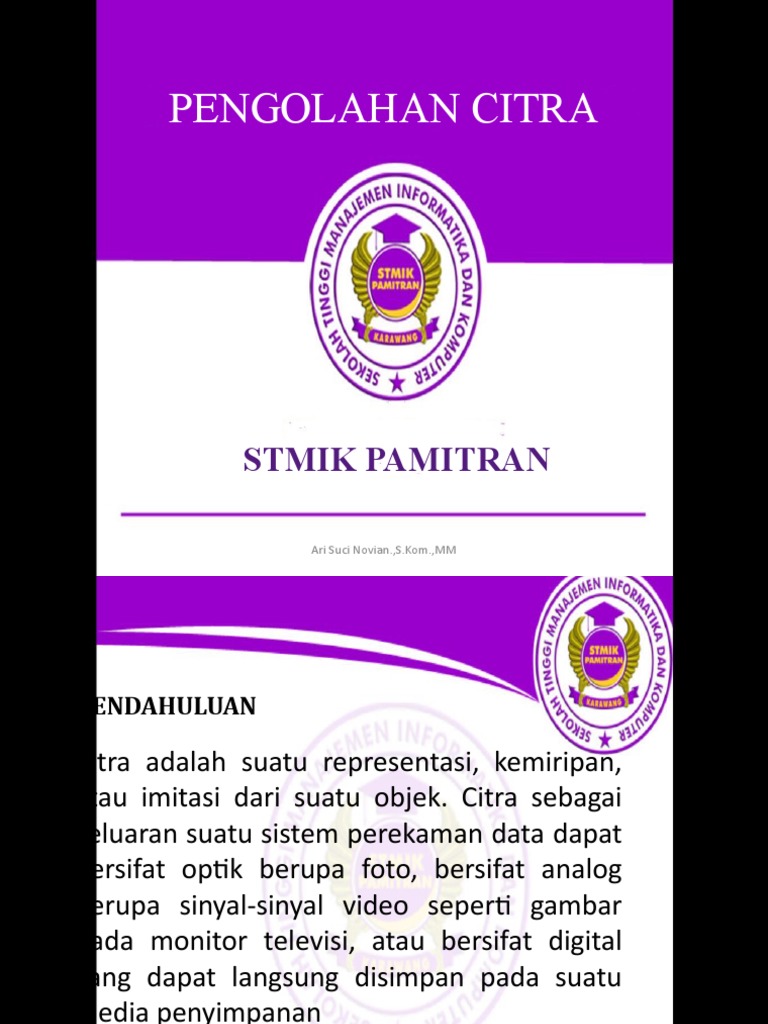 Pengolahan Citra: Analog dan Digital | PDF