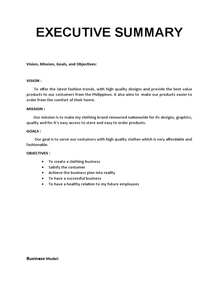 Executive Summary | Download Free PDF | Fashion | Brand