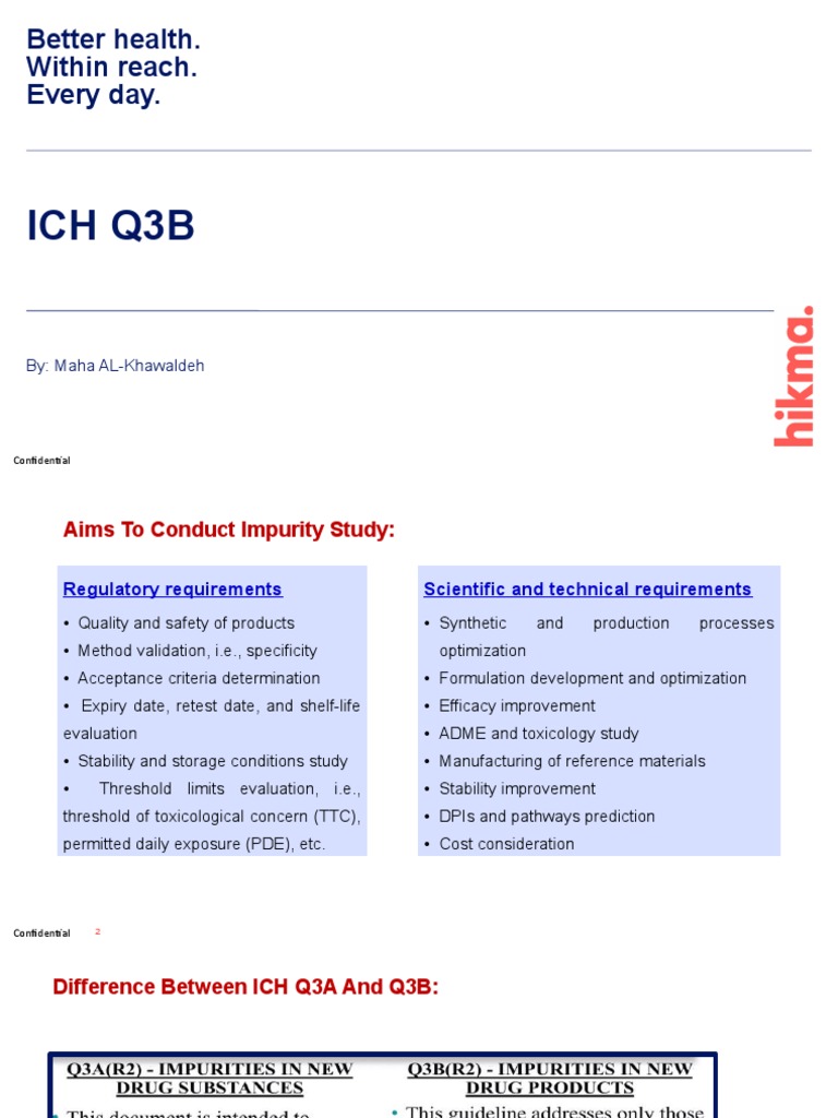 Ich Q3B | PDF | Specification (Technical Standard) | Pharmaceutical ...