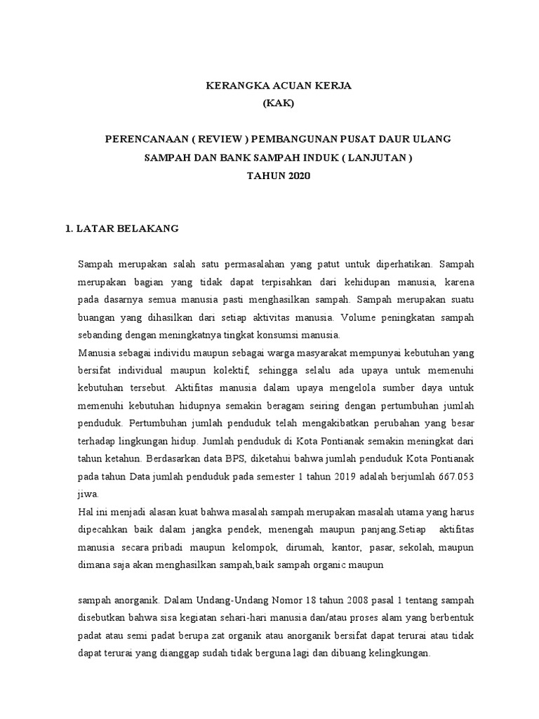 KAK Perencanaan Gedung | PDF