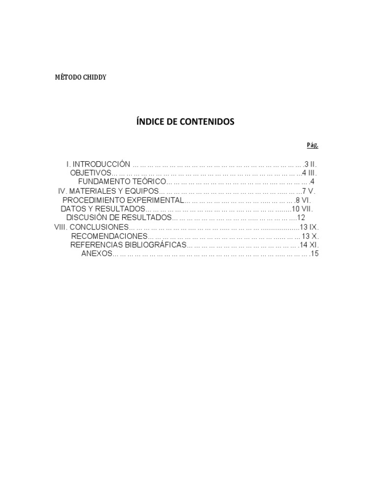 Método Chiddy | PDF