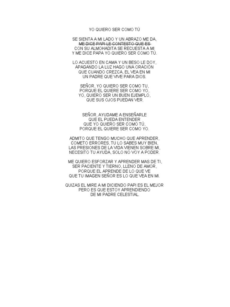Quiero Ser Como Tu | PDF