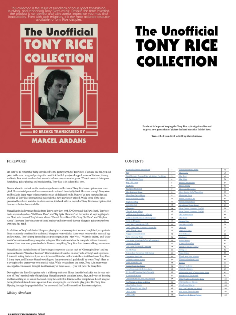 Tony-Rice-Tab-Book-Digital | PDF | Guitars | Guitar Family Instruments