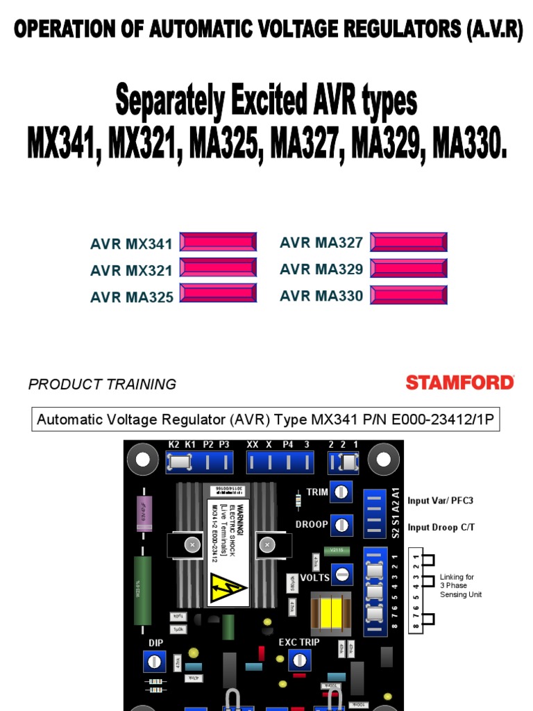 MX321 & MX341 AVR Wiring Diagrams | PDF | Physical Quantities ...