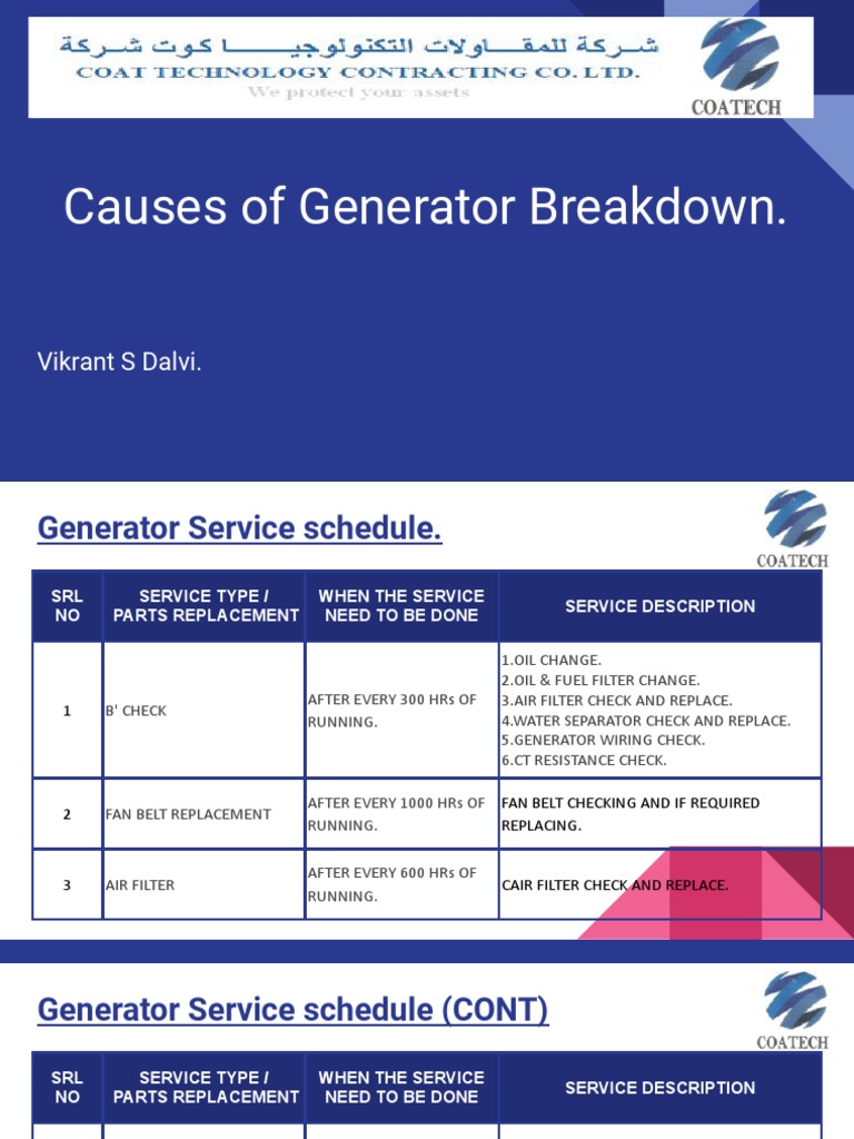 Causes of Generator Breakdown Analysis | PDF | Belt (Mechanical) | Radiator