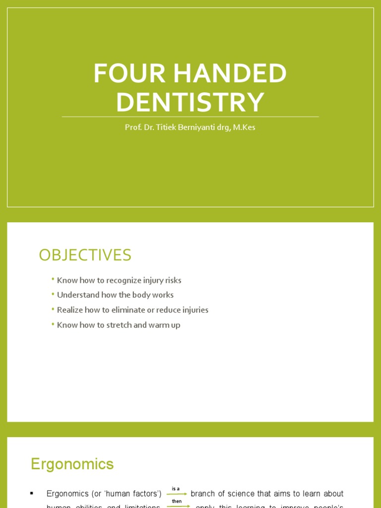 Four Handed Dentistry | PDF | Dentistry | Clinical Medicine