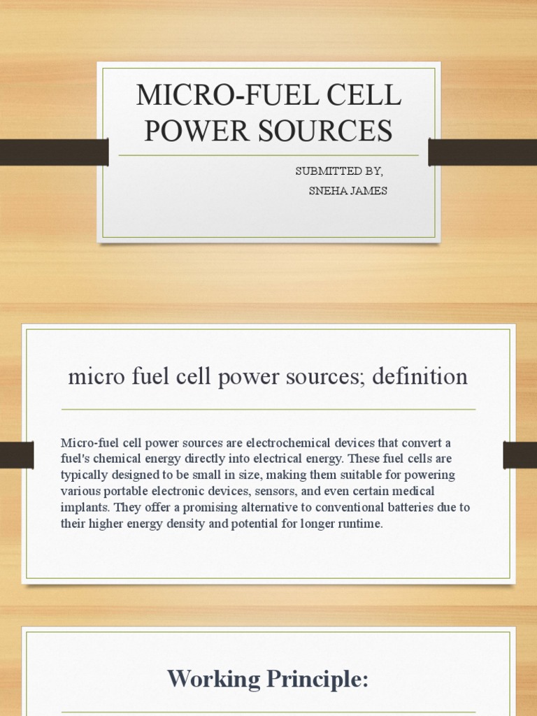 Micro-Fuel Cell Power Sources - Sneha | PDF | Fuel Cell | Electrochemistry