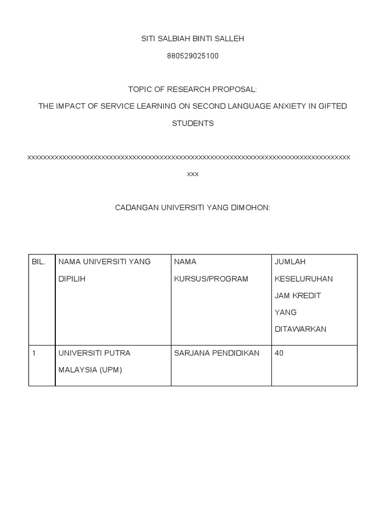 HLPS Proposal | PDF | Service Learning | Learning