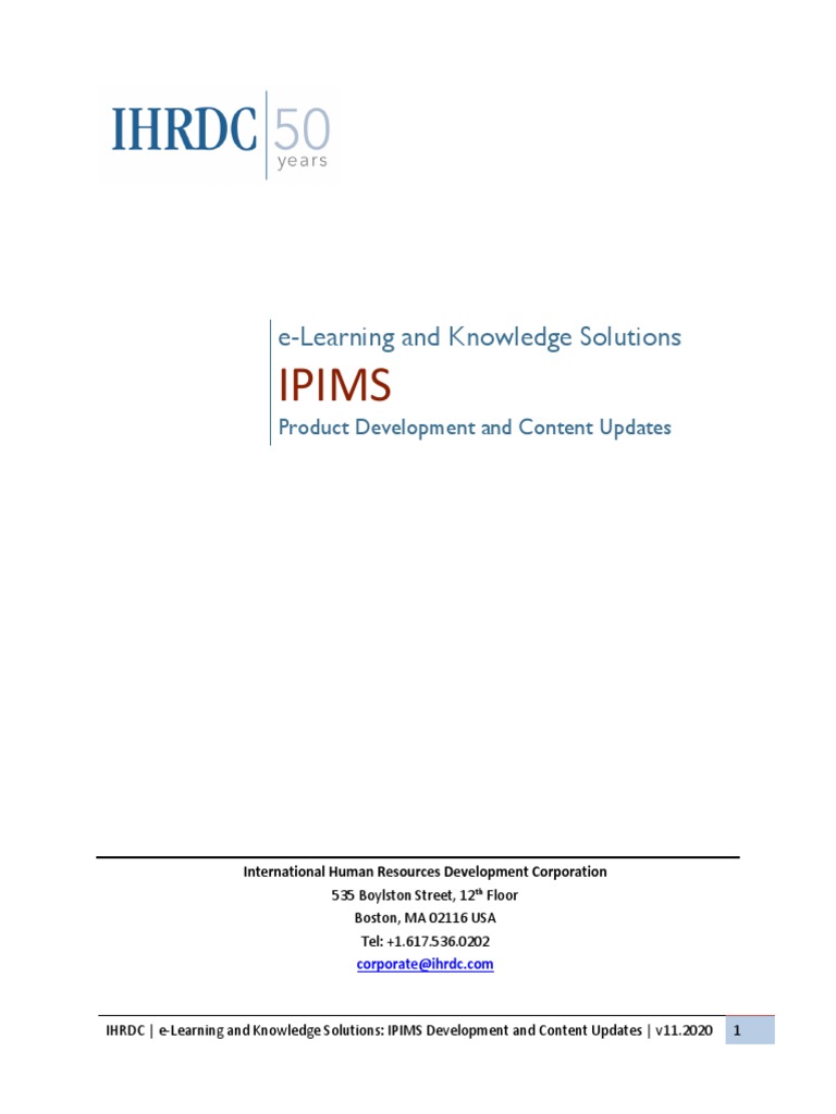IHRDC IPIMS Development Plan and Product Updates | PDF | Petroleum ...