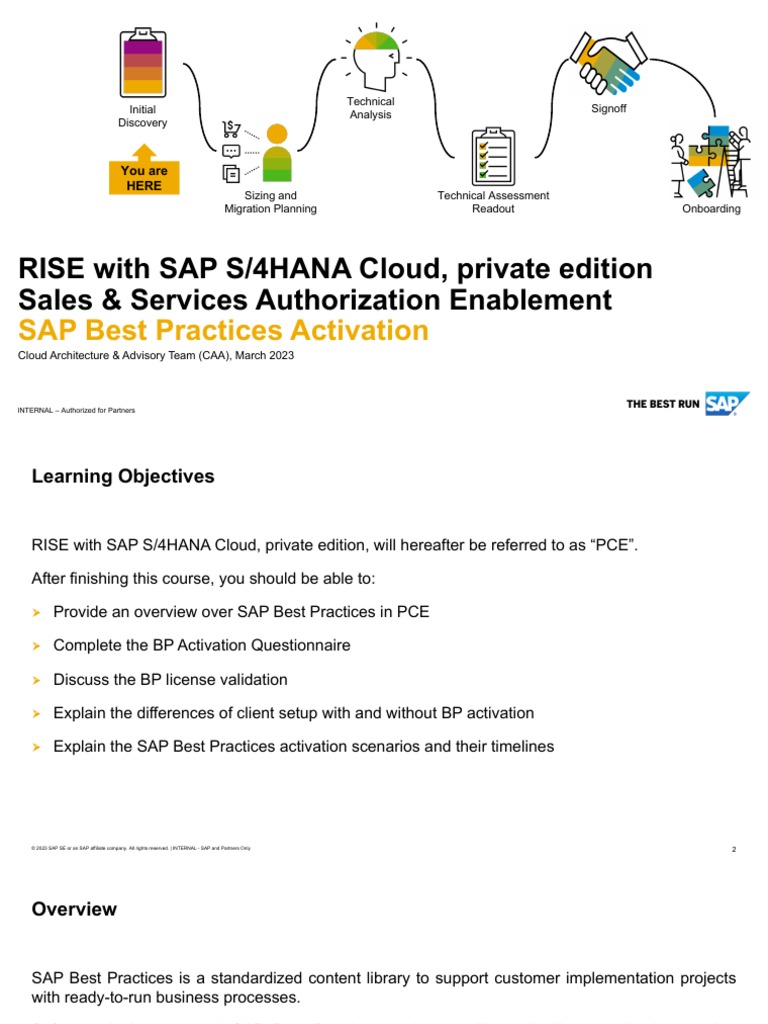 SAP Best Practices Activation in PCE | PDF