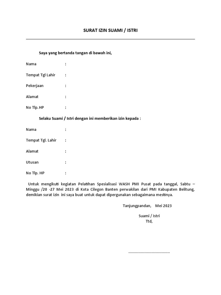 Surat Izin Suami Pdf