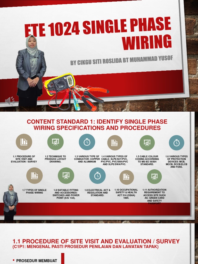 1 Identify Single Phase Wiring Specifications and Procedures | PDF