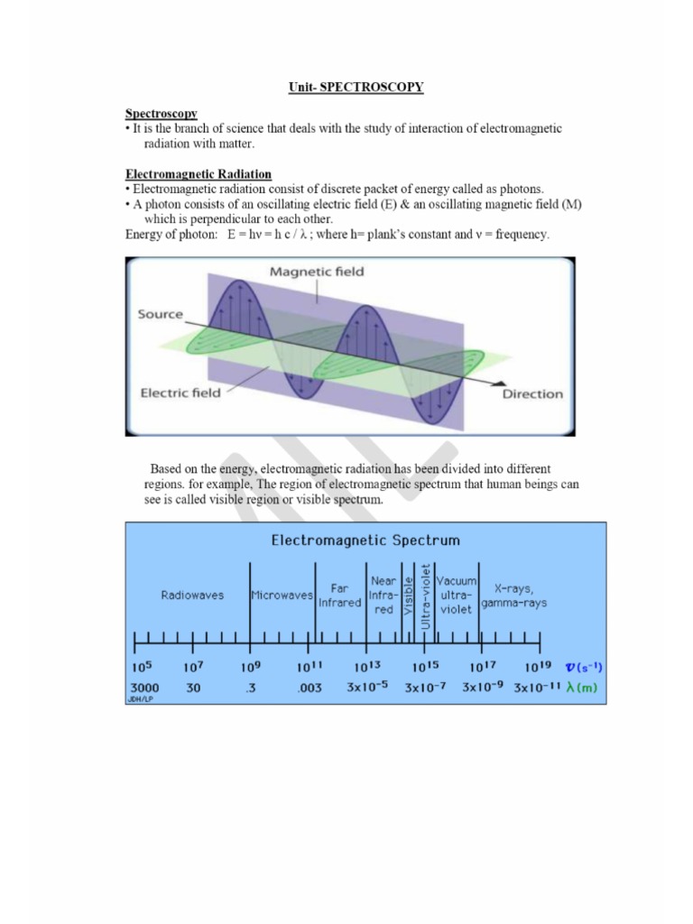 Spectroscopy Notes AKTU | PDF