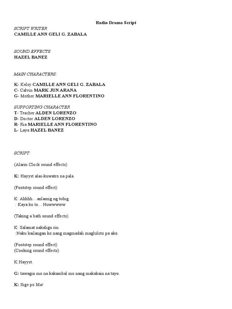 Radio Script | PDF