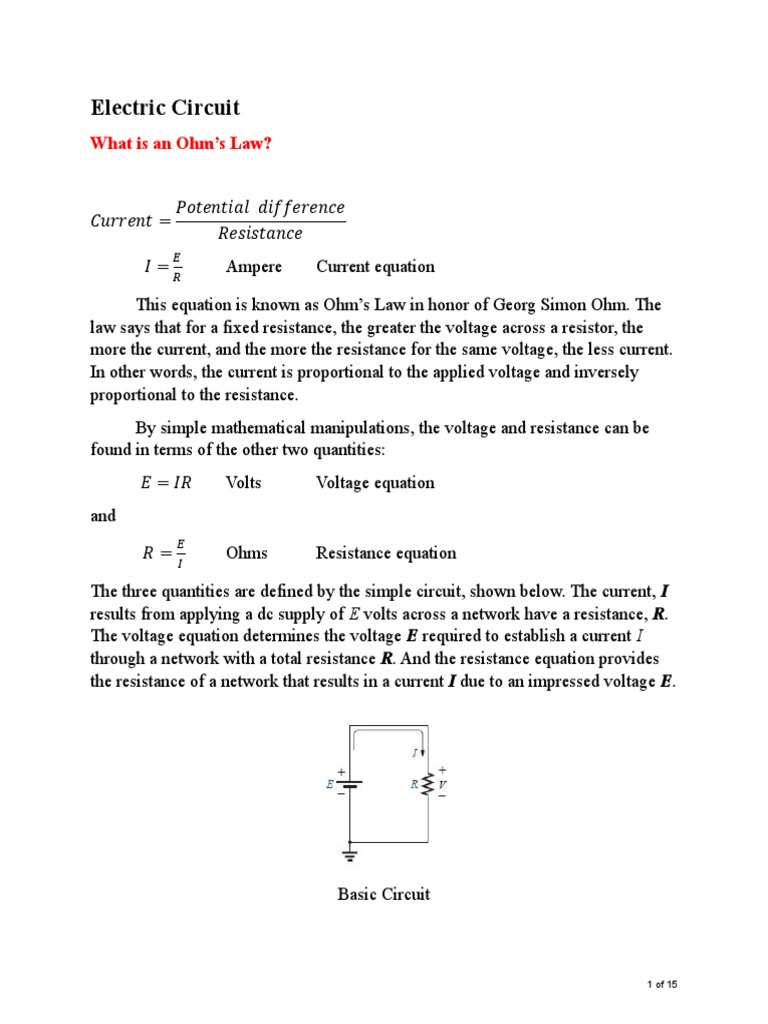 Electric Circuits Analysis 1 - With Page Numbers | PDF | Electrical Resistance And Conductance ...