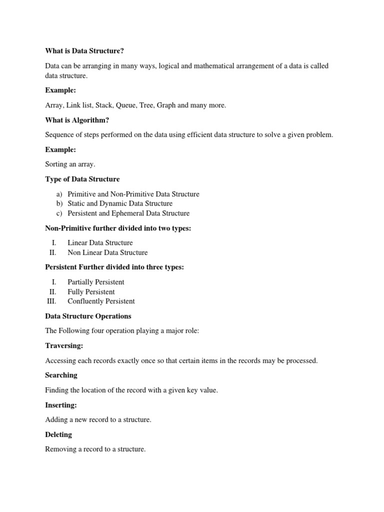 Data Structure Handwritten Notes Free | PDF