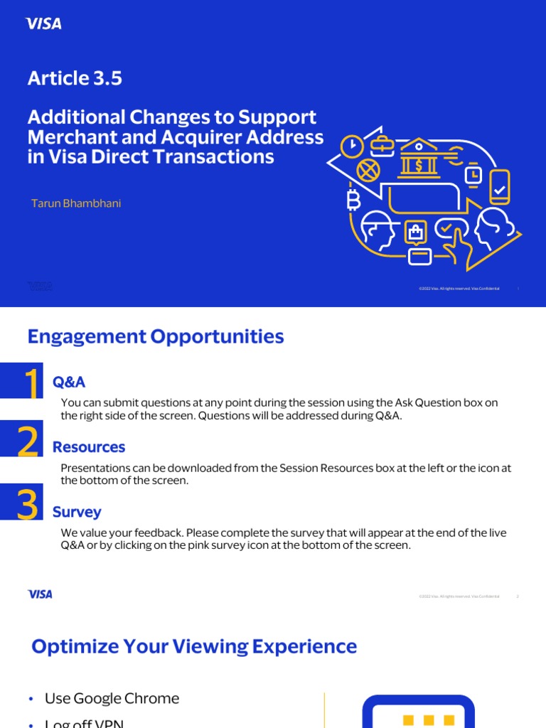 Visa Direct Address Data Changes | PDF | Visa Inc. | Insider Trading