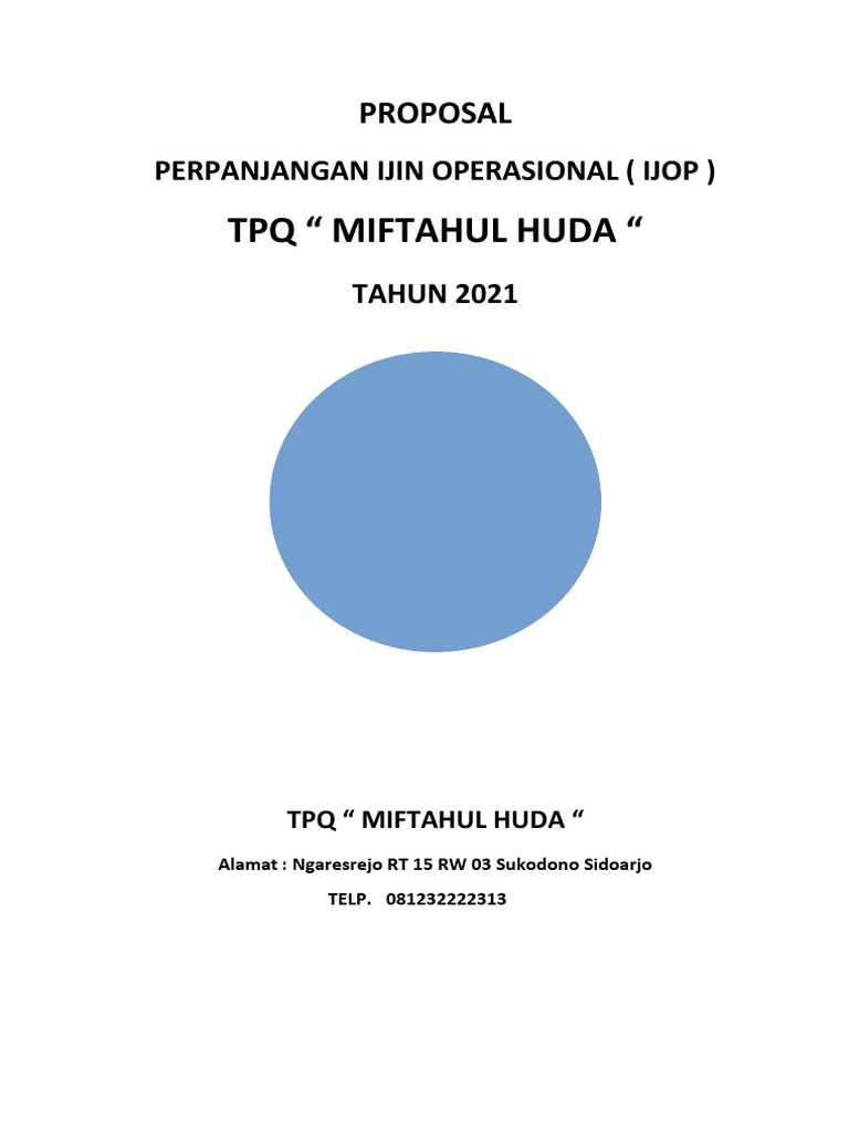 Contoh Proposal Perpanjangan IJOP | PDF