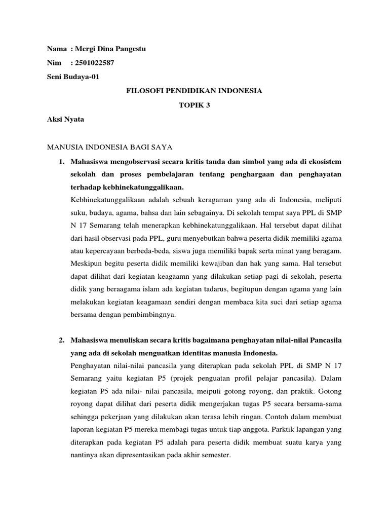 Aksi Nyata-FPI Topik 3 | PDF