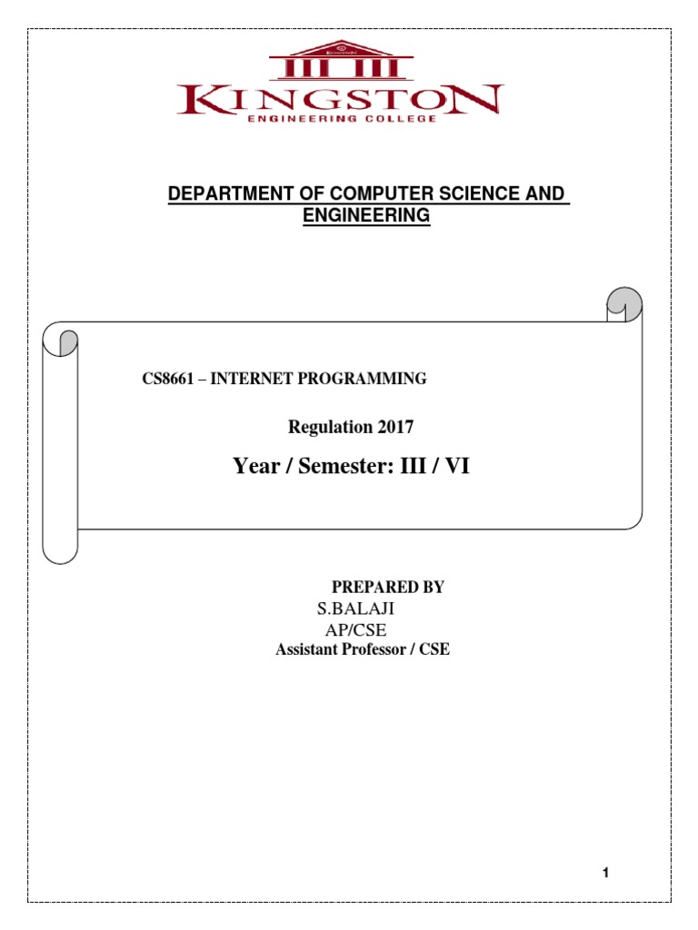 Cs8651 Ip Unit 1 Notes Pdf World Wide Web Internet And Web 