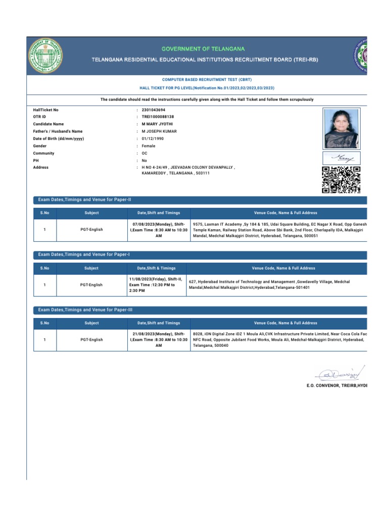 TREI1000088138_HALLTICKET | PDF