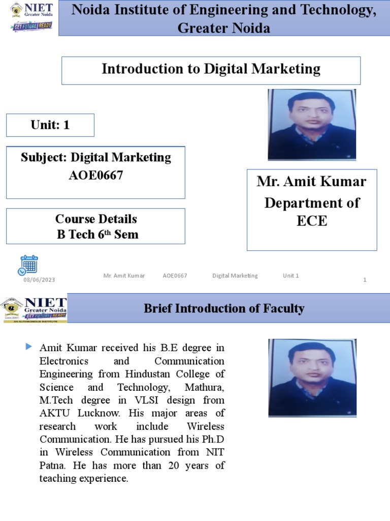 Digital Marketing Unit-1 B.tech | PDF | Digital Marketing | Internet