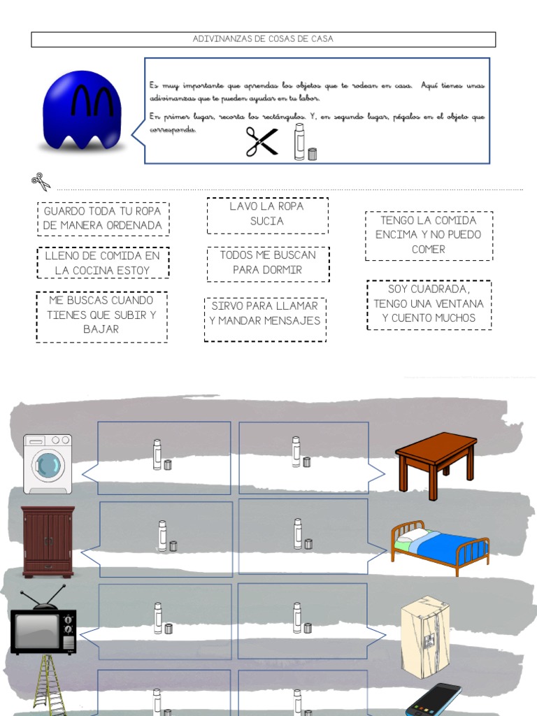 Adivinanzas de Cosas de Casa V3 | PDF
