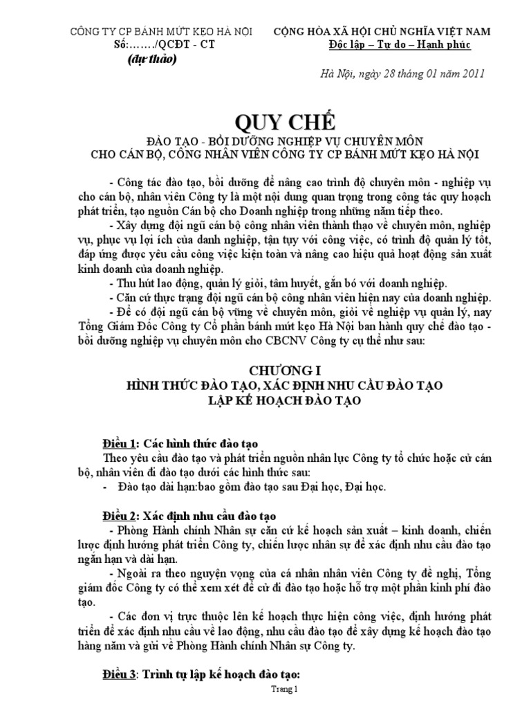 Quy Che Dao Tao (Tham Khao) | PDF