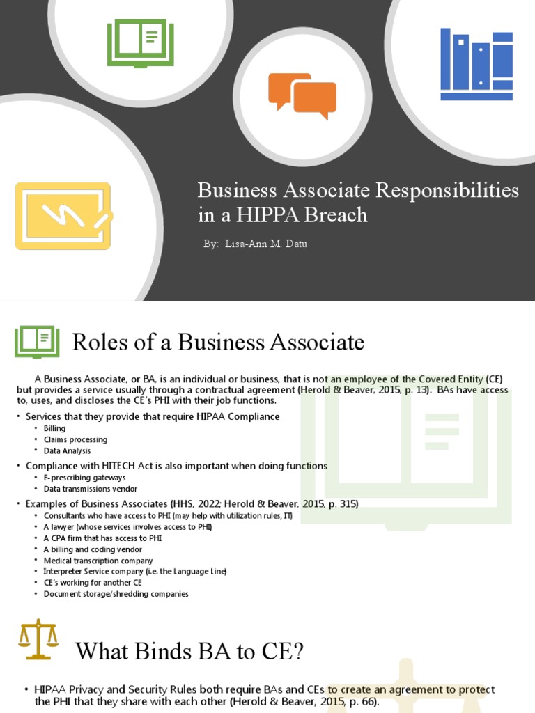 HIPAA Business Associate Duties Explained | PDF | Health Insurance Portability And ...