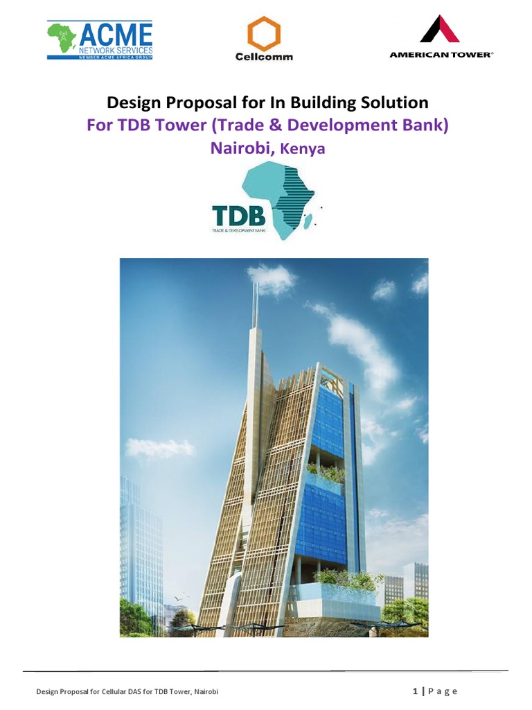 DAS Design Proposal for TDB Tower | PDF | Cellular Network | Gsm