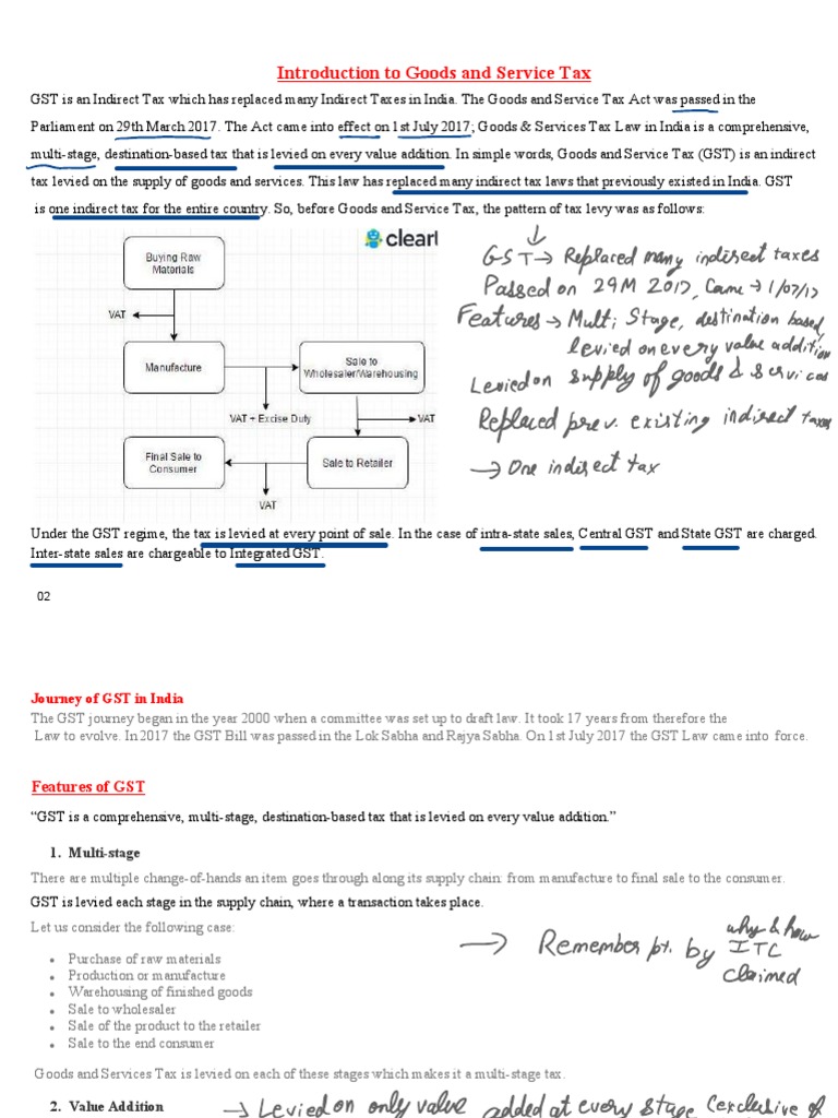 Introduction To GST | PDF | Taxes | Value Added Tax