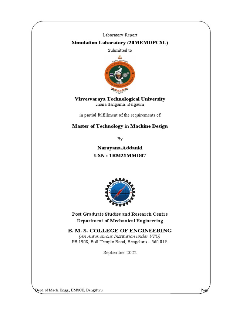 Bolt Joint Report | PDF | Stress (Mechanics) | Applied And ...