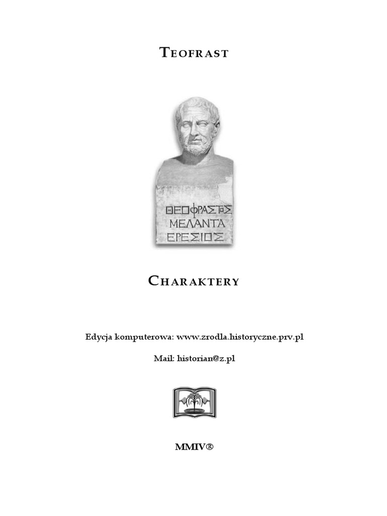 Teofrast - Charaktery | PDF