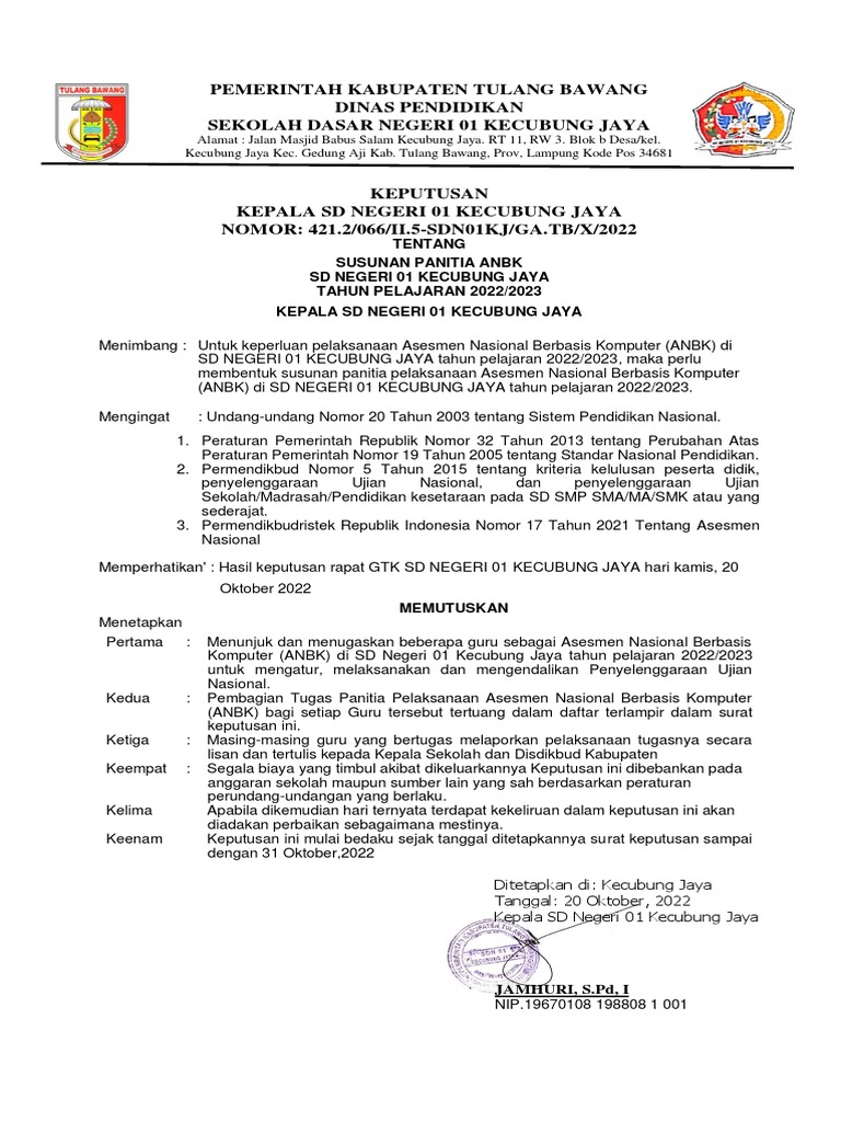 SK ANBK SDN 01 KECUBUNG JAYA Edit | PDF